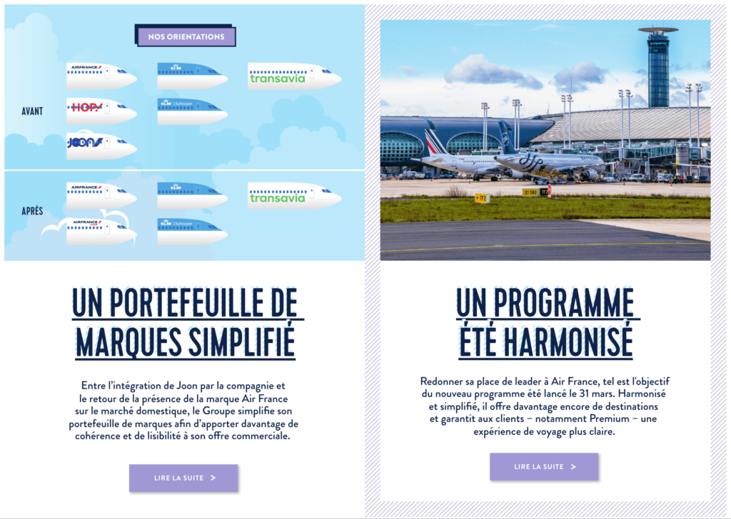 L’accent d'Air France, un bon exemple de journal interne digital